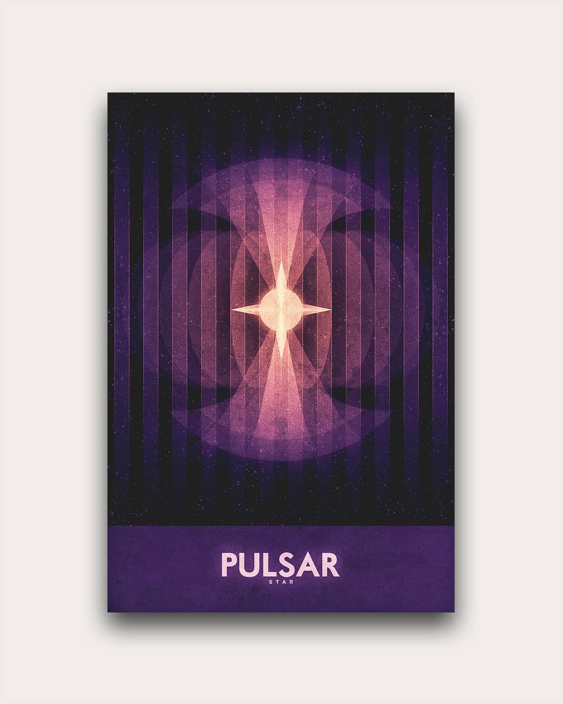 Pulsar - Star - Space Travel Postcard or Poster - Office Astronomy Art ...