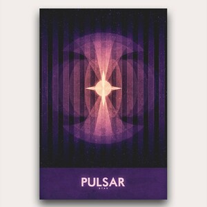 Pulsar - Star - Space Travel Postcard or Poster - Office Astronomy Art ...