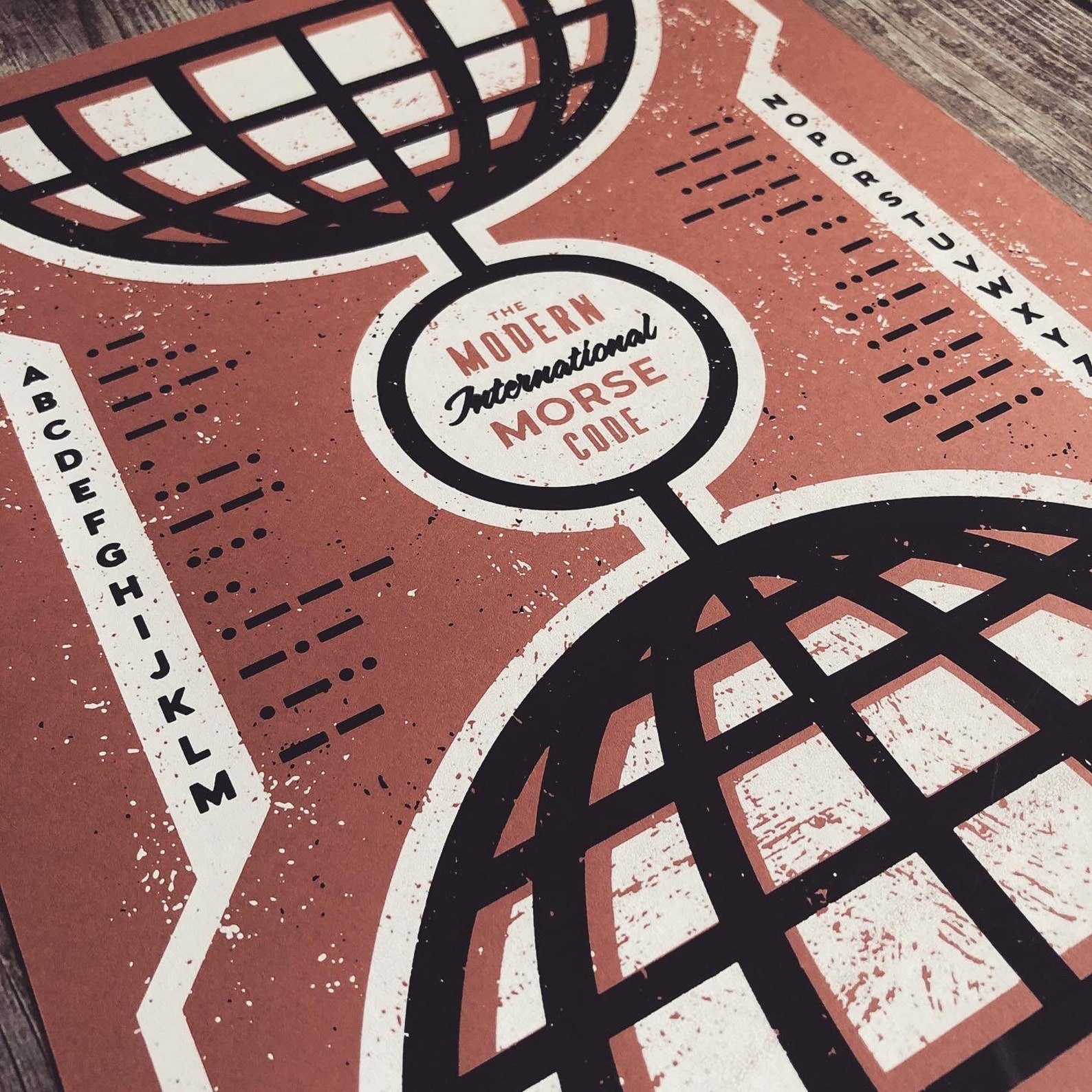 Morse Code Art Print Handmade Screenprint Poster Wall Home - Etsy