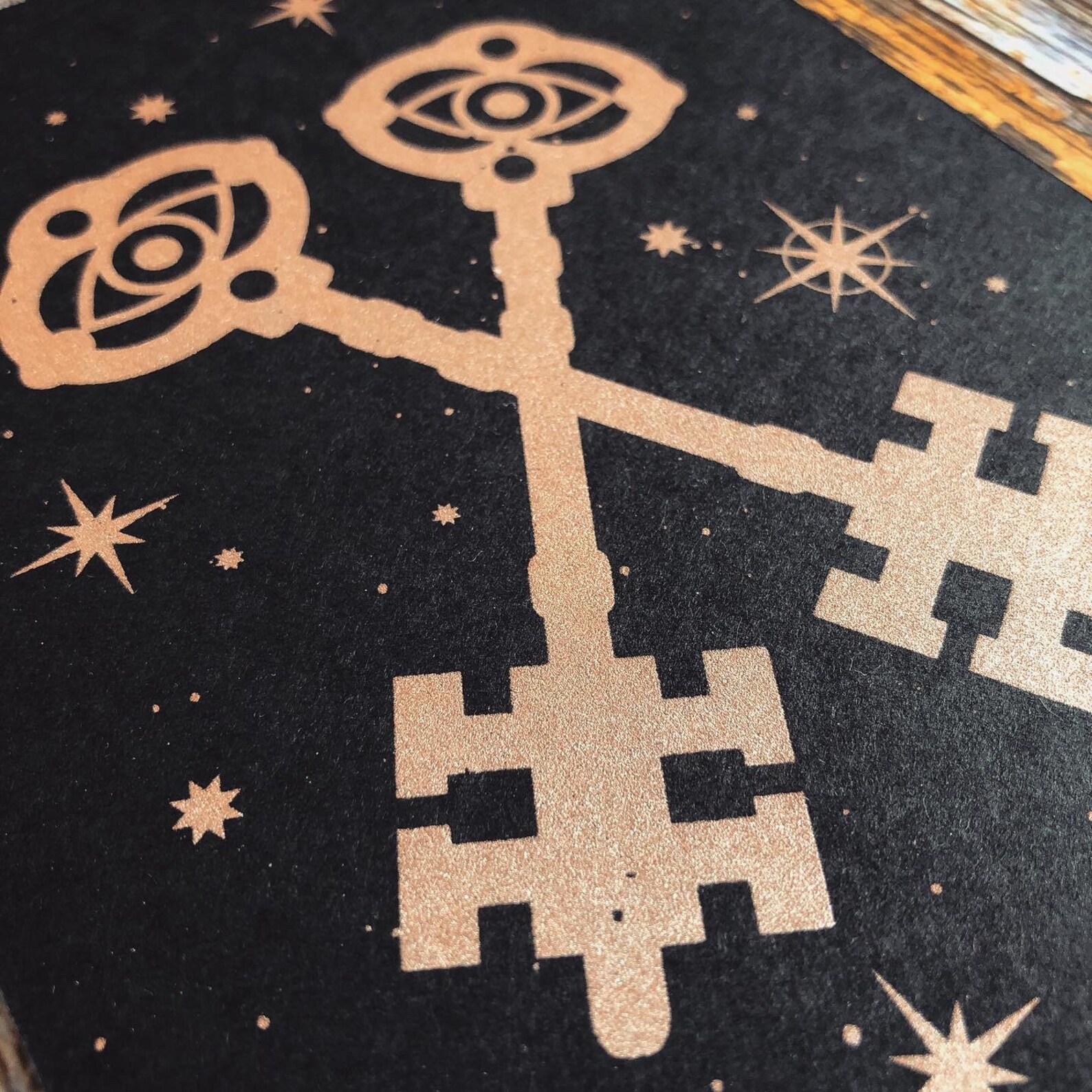 Keys Art Print 5 X 7 Inch Handmade Screenprint Metalic - Etsy