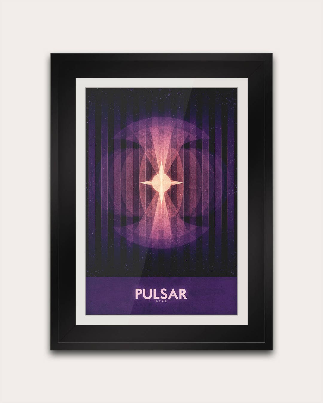 Pulsar - Star - Space Travel Postcard or Poster - Office Astronomy Art ...