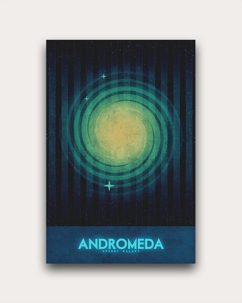 The Andromeda Galaxy - Postcard or Poster - Galaxy Art Print - Space ...