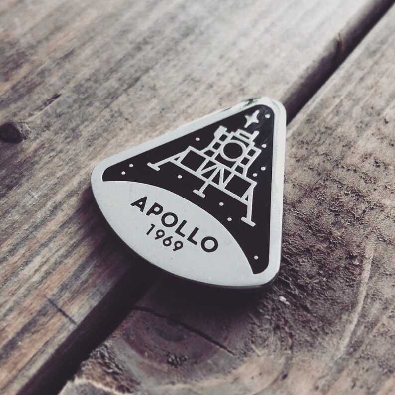 NASA Apollo 11 Lunar Lander Enamel Pin - Space Pin - Cosmic Science Art ...