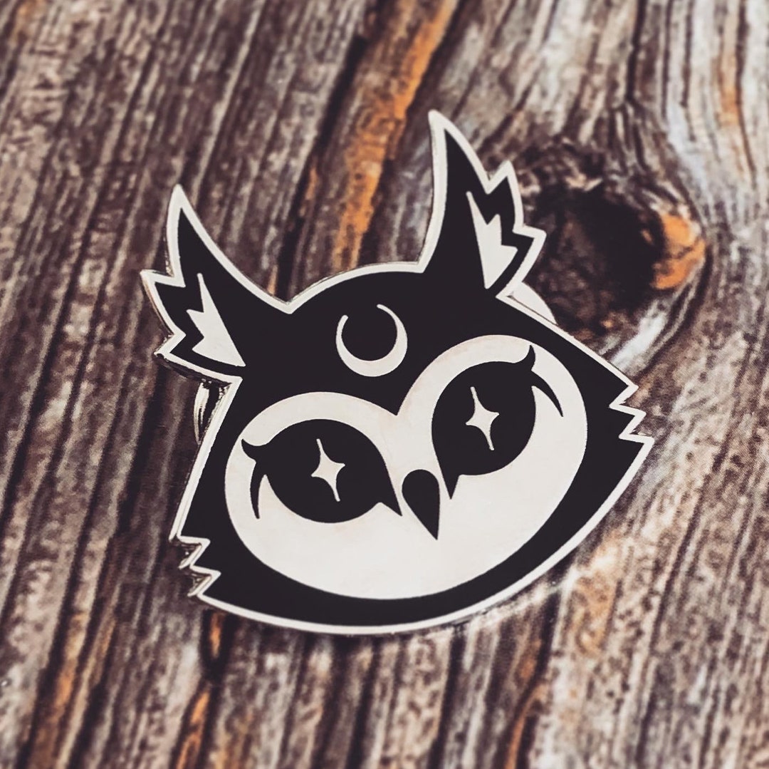 Night Owl Enamel Pin - 1.25 Inches - Fabled Familiars - Witchy Enamel ...