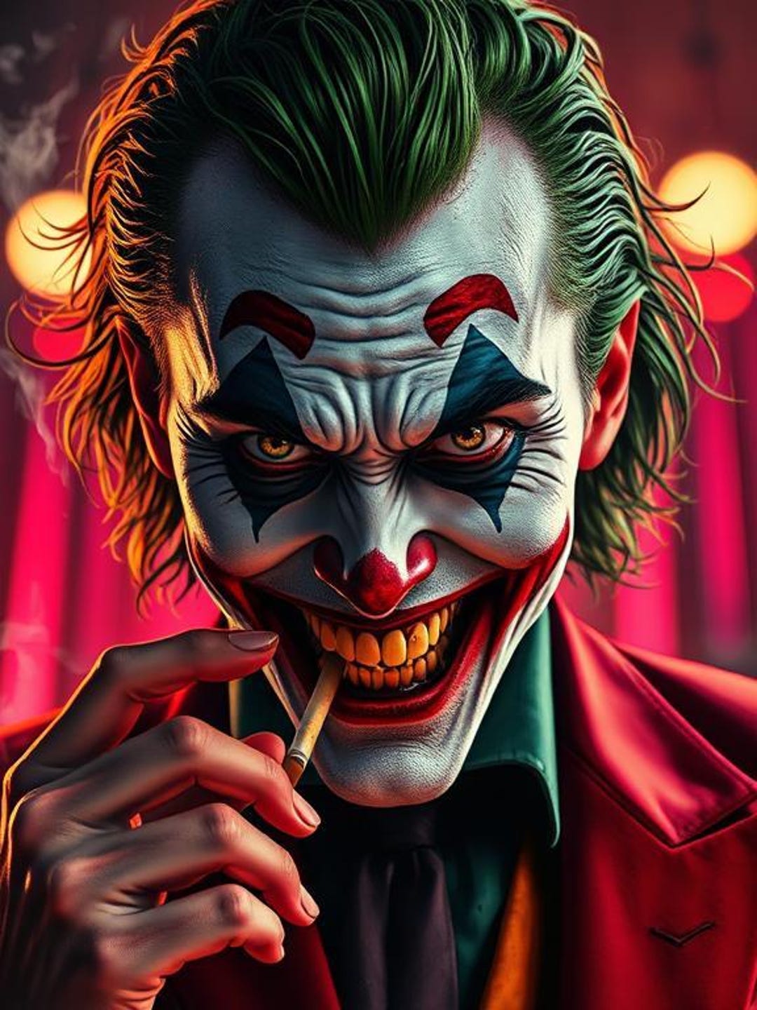 Dark Clown Metal Wall Art Poster | Cinematic Villain Style | Ready to ...