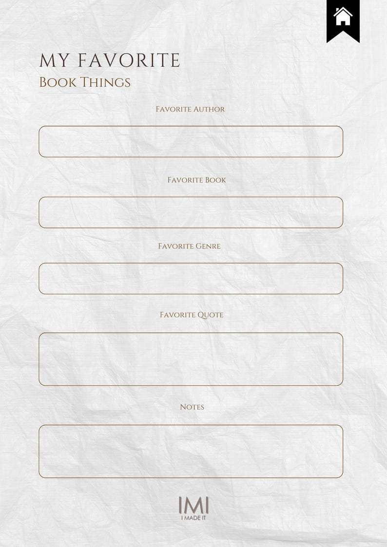 Reading Reflection Journal – Digital Book Log Pages PDF - Etsy