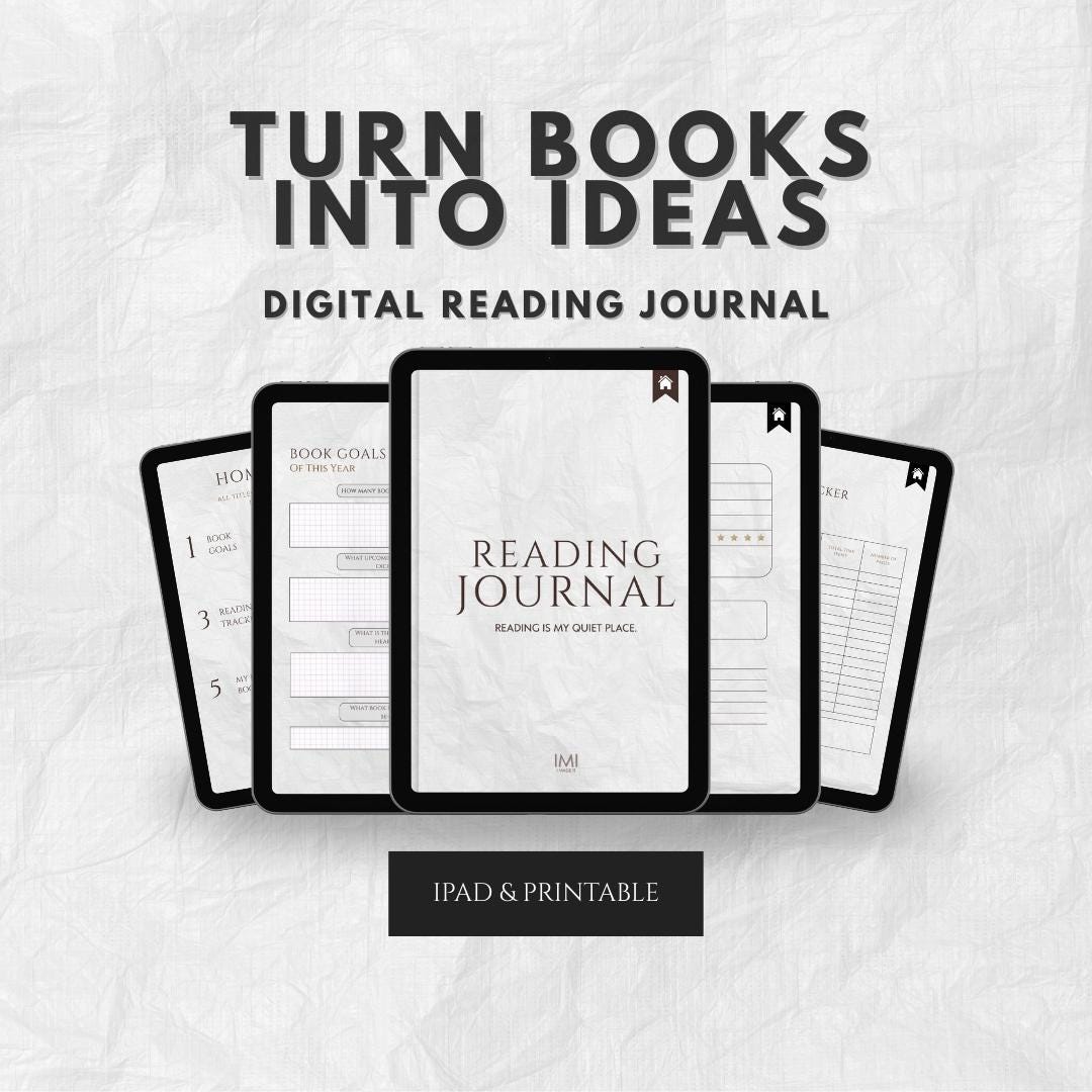 Reading Reflection Journal – Digital Book Log Pages PDF - Etsy