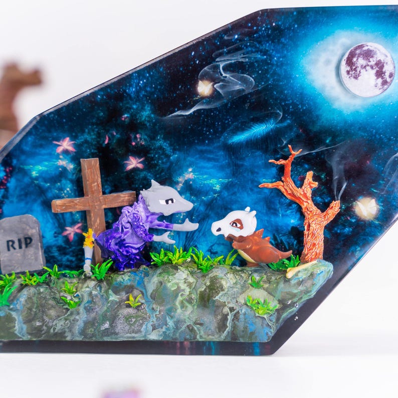 Epoxy Lamp – Halloween Pokemon Custom Night Light Hexagon Epoxy Art ...