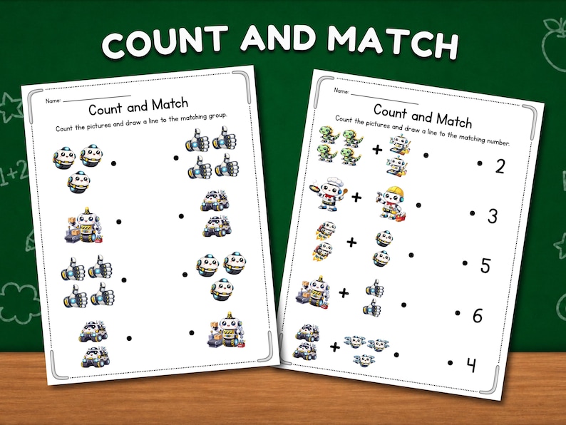 Preschool Math Worksheet, Counting Activity, Kindergarten Learning ...