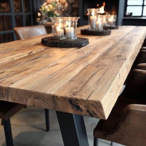 Modern Dining Table, Dining Table, Rustic Table, Kitchen Table, Wooden ...