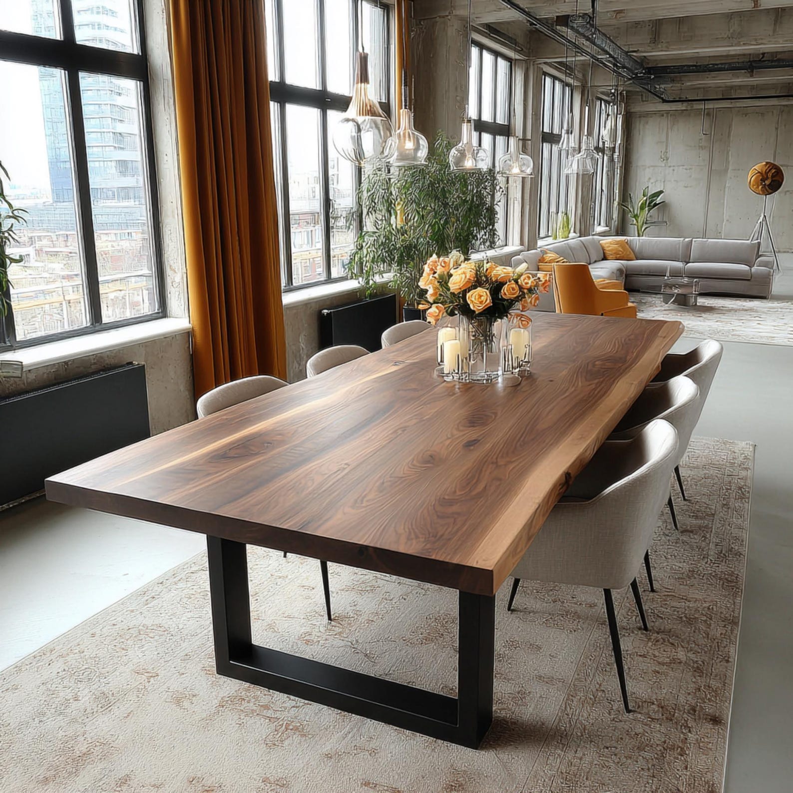 Solid Wood Table, Dining Table, Rustic Table, Kitchen Table, Wooden ...