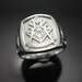 Past Master Masonic Ring in Sterling Silver with Polished | Etsy