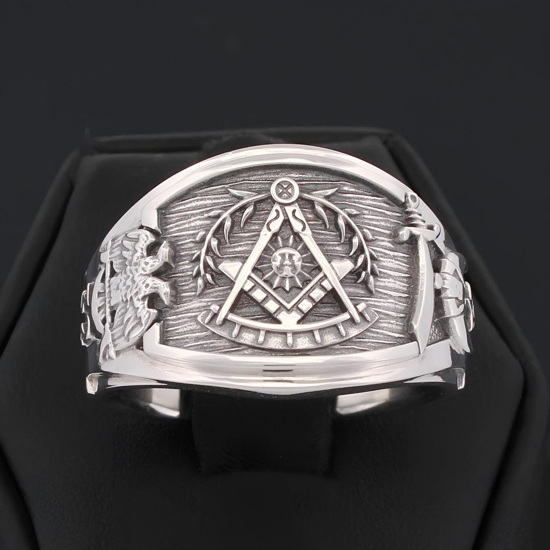 Past Master Scottish Rite and Shriner Ring in Sterling Silver ~ Style ...