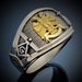Two Tone Scottish Rite Shriner Ring in Sterling Silver and 18k Gold ...