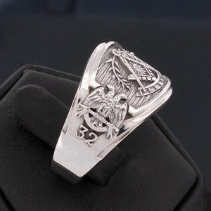 Past Master Scottish Rite and Shriner Ring in Sterling Silver ~ Style ...