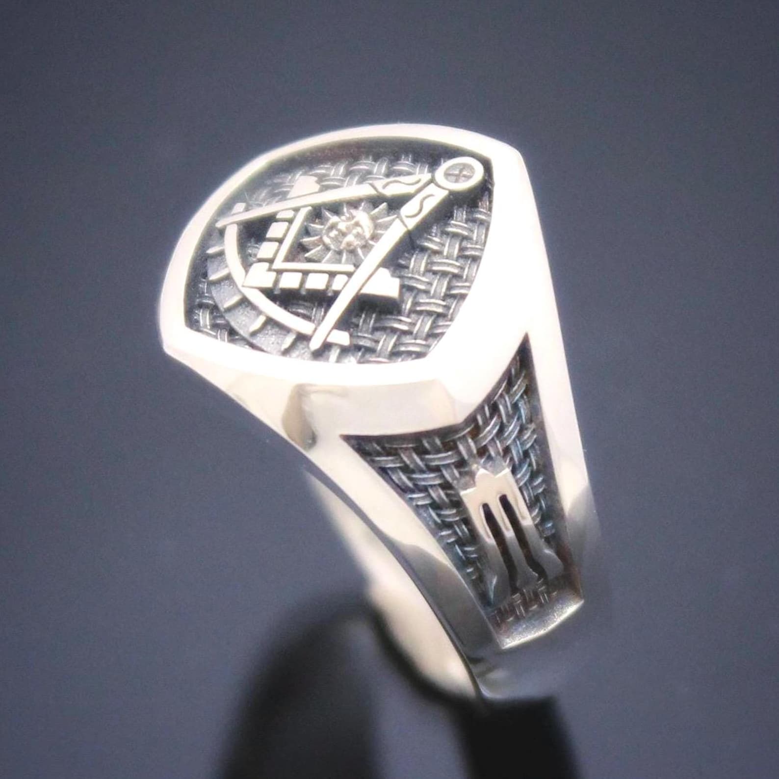Masonic Past Master Ring in Sterling Silver ~ Style A101pm - Etsy