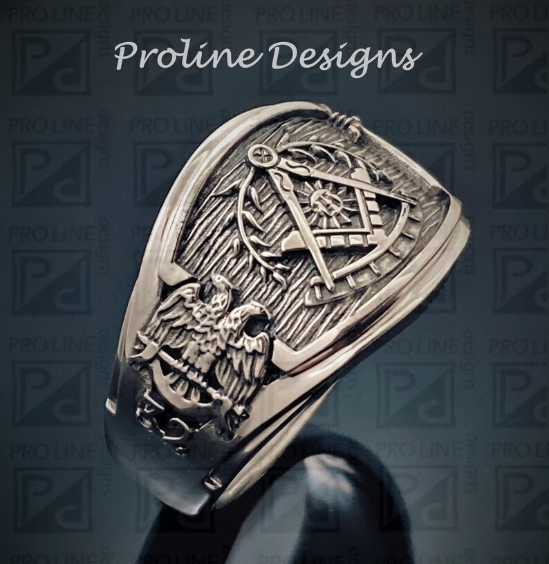 Past Master Scottish Rite and Shriner Ring in Sterling Silver - Etsy