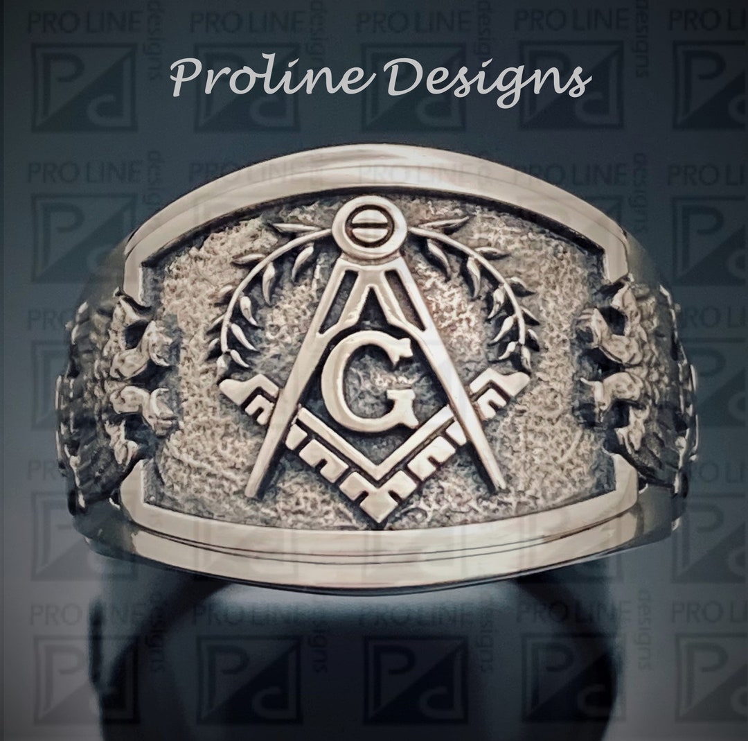 Scottish Rite Masonic Ring in Sterling Silver Style 029 - Etsy
