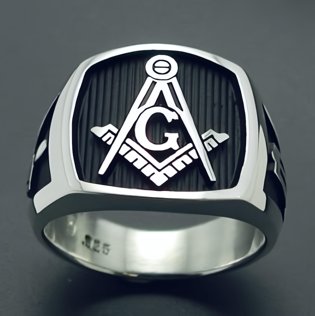 Masonic Ring in Sterling Silver ~ Style 006B - Etsy