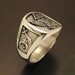 Scottish Rite 32nd Degree Double Eagle Ring With Wings up in Sterling ...