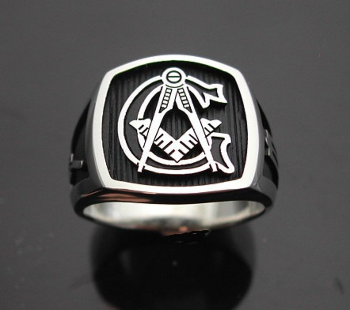 Masonic Ring in Sterling Silver ~ Style 003B - Etsy