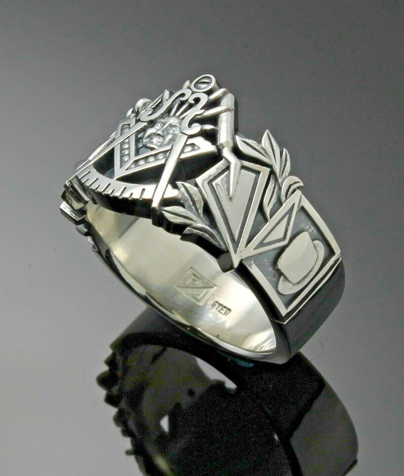 Unique Past Master Masonic Ring in Sterling Silver ~ Style 001 - Etsy