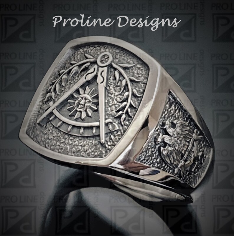 Past Master Scottish Rite Ring in Sterling Silver With - Etsy
