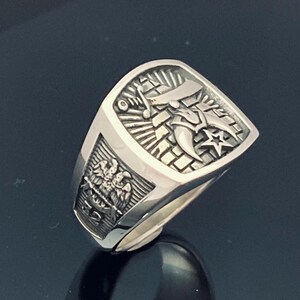 Shriner Pyramid Ring in Sterling Silver ~ Style 007 - Etsy