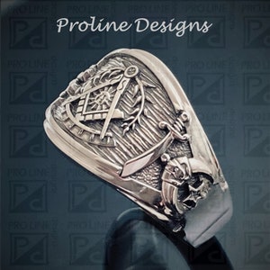 Past Master Scottish Rite and Shriner Ring in Sterling Silver Style ...