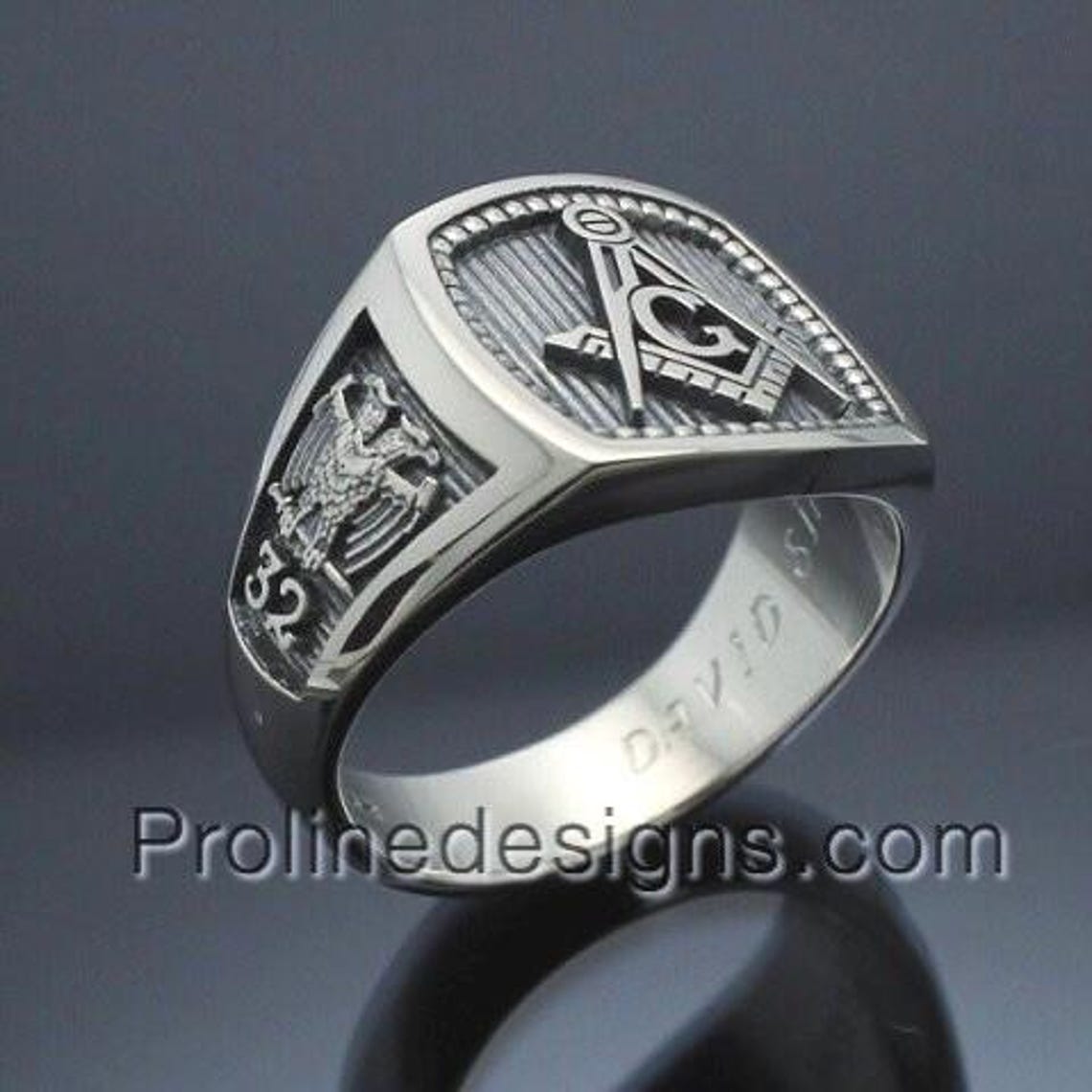 Masonic Scottish Rite Ring in Sterling Silver ~ Style 034 - Etsy
