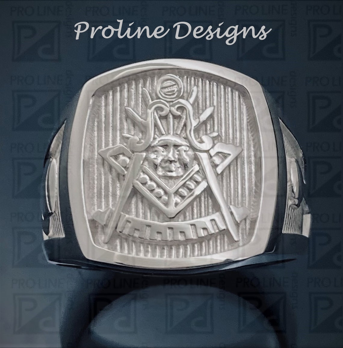 Past Master Masonic Ring in Sterling Silver With Polished - Etsy
