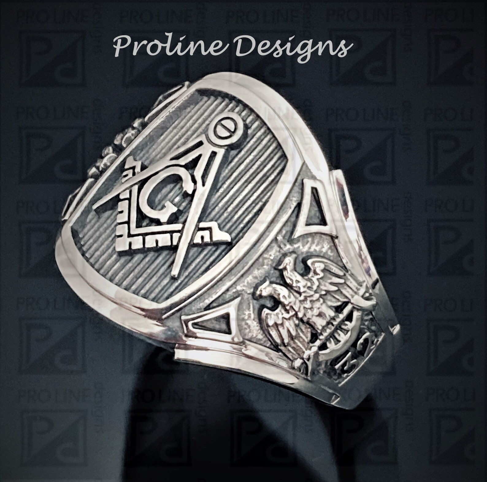 Masonic Scottish Rite Ring for Men in Sterling Silver Cigar - Etsy