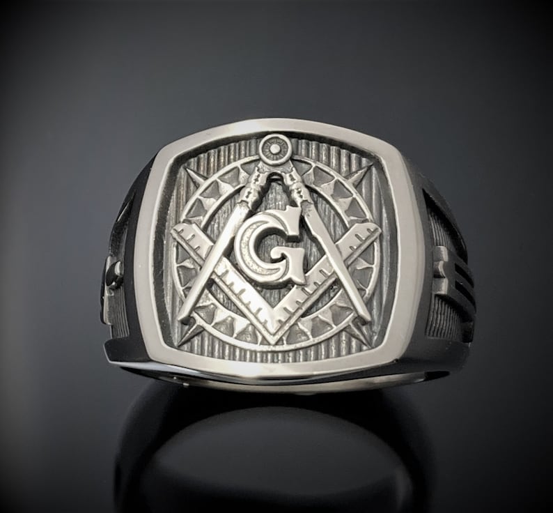 Moral Compass Masonic Ring in Sterling Silver ~ Style 042a - Etsy