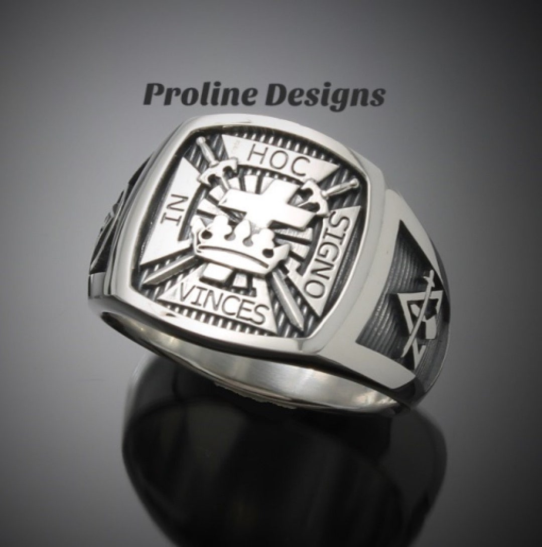 York Rite Ring in Sterling Silver ~ Style 017YR - Etsy