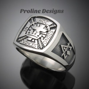 York Rite Ring in Sterling Silver ~ Style 017YR - Etsy