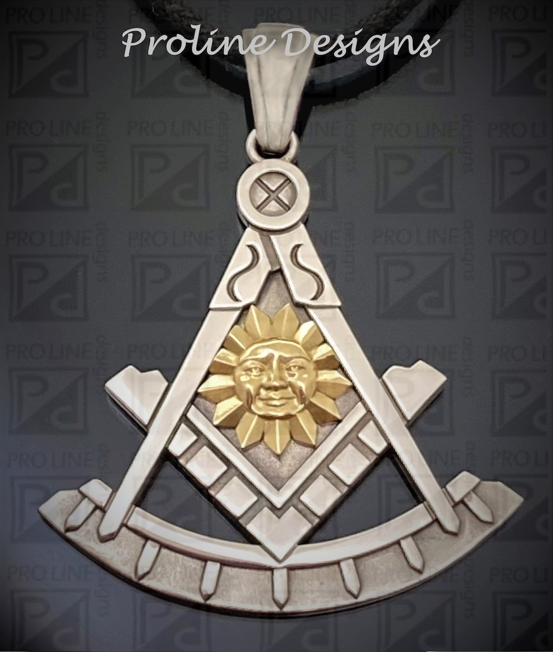 Past Master Pendant in Sterling Silver and 18k Yellow Gold~ Style 009pm ...