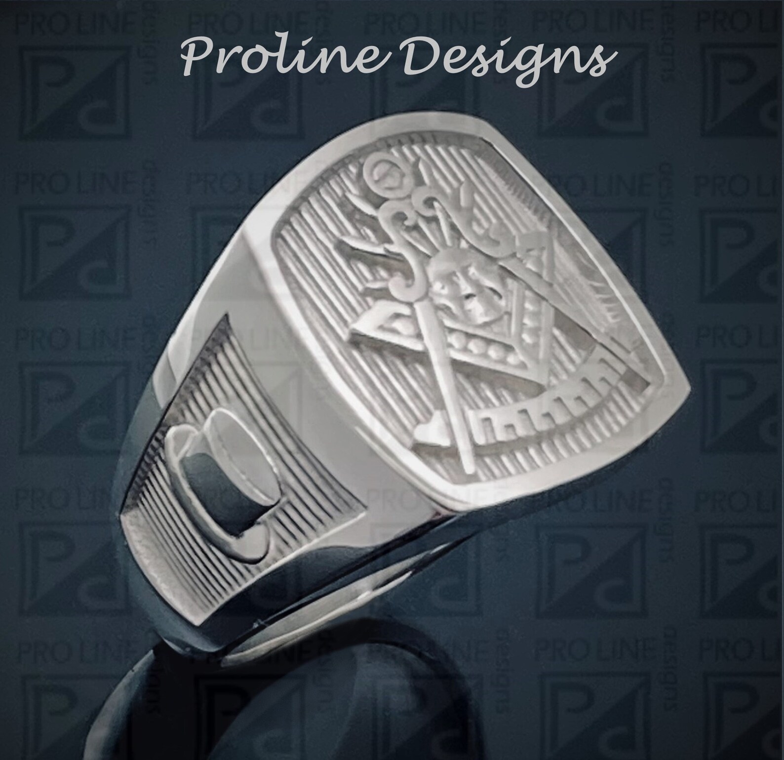 Past Master Masonic Ring in Sterling Silver With Polished - Etsy