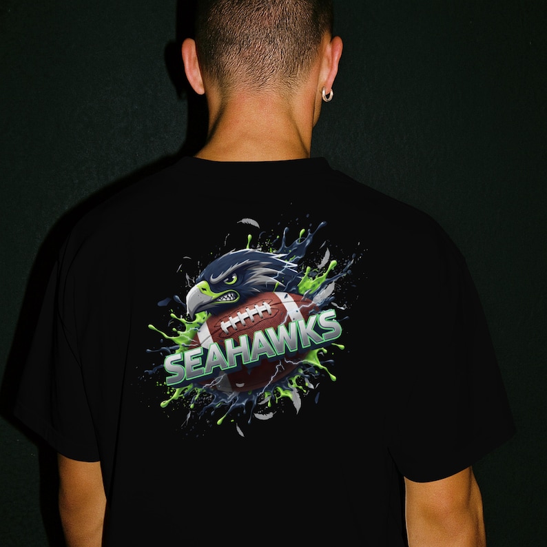 Seahawks Football Sublimation Clipart PNG SVG, Game Day Football ...