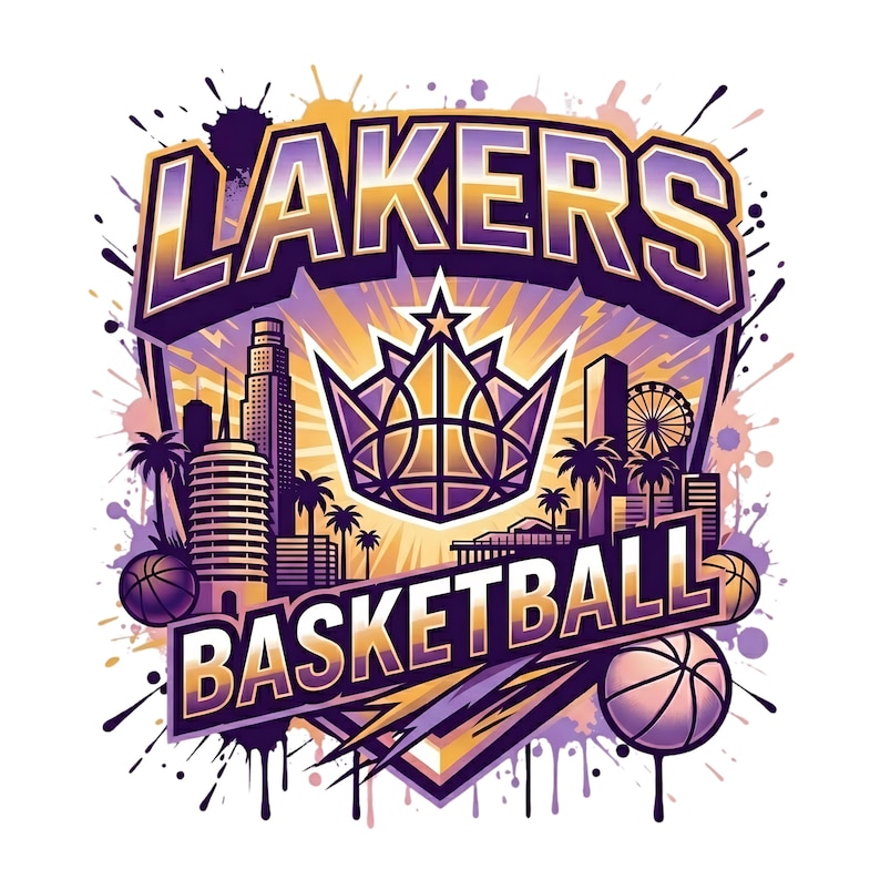 Lakers Basketball Team Shirt PNG, Los Angeles T-shirt Sublimation ...