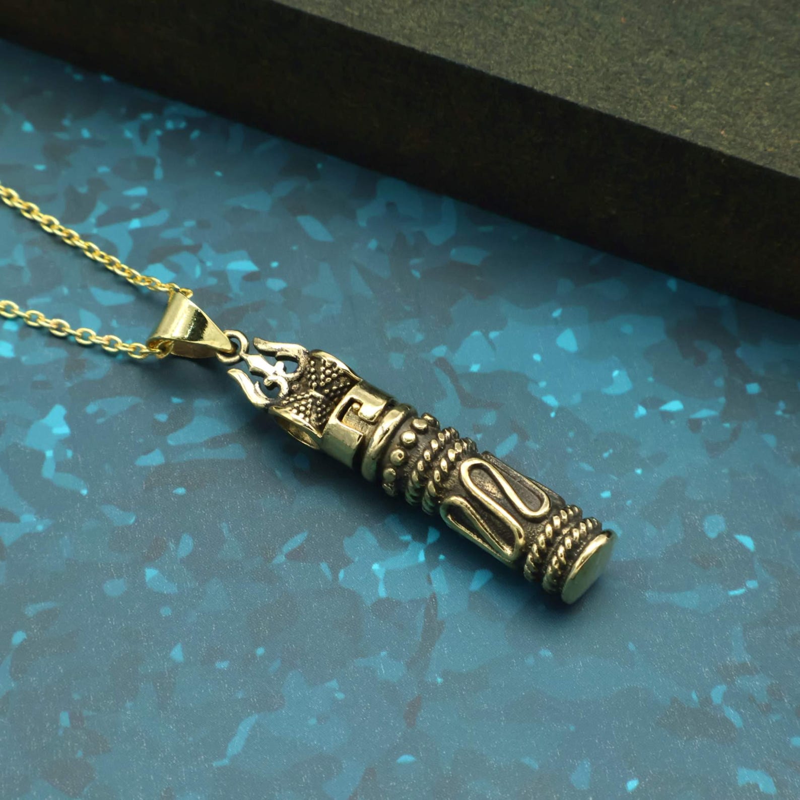 Handmade Trishul Silver Pendant, Spiritual Hindu Jewelry for Men ...