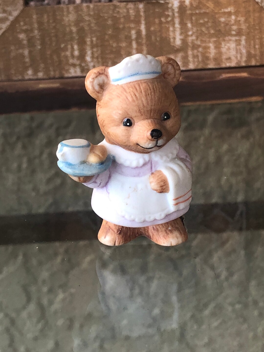 Occupation Bear Figurines Homco Home Interiors Number 8820 WAITRESS - Etsy
