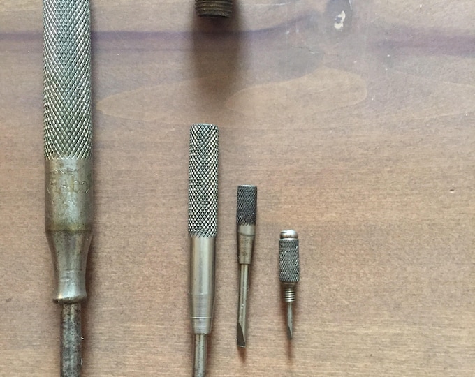 Vintage Edelmann 4-in-1 Screwdriver Set: Knurled Brass Handles - Etsy