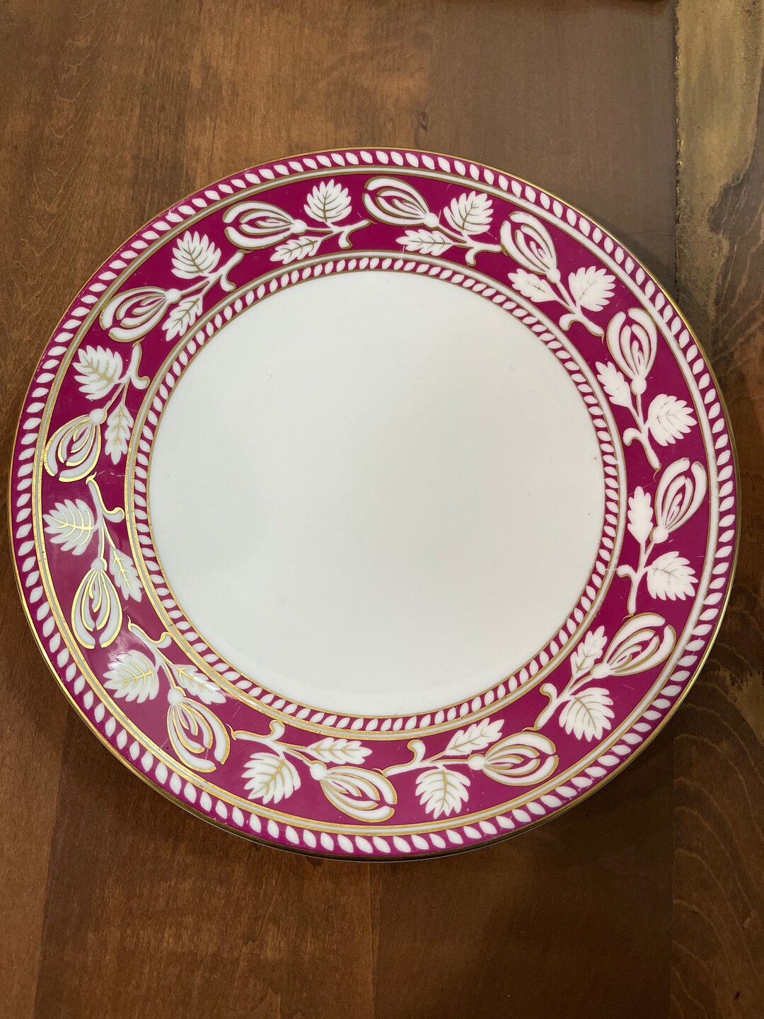 Wedgewood China Red and White 9 Inch Dinner Plate - Etsy