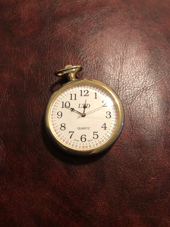 Vintage Etched Pocket Watch LTD Advance Watch Co Quar… - Gem