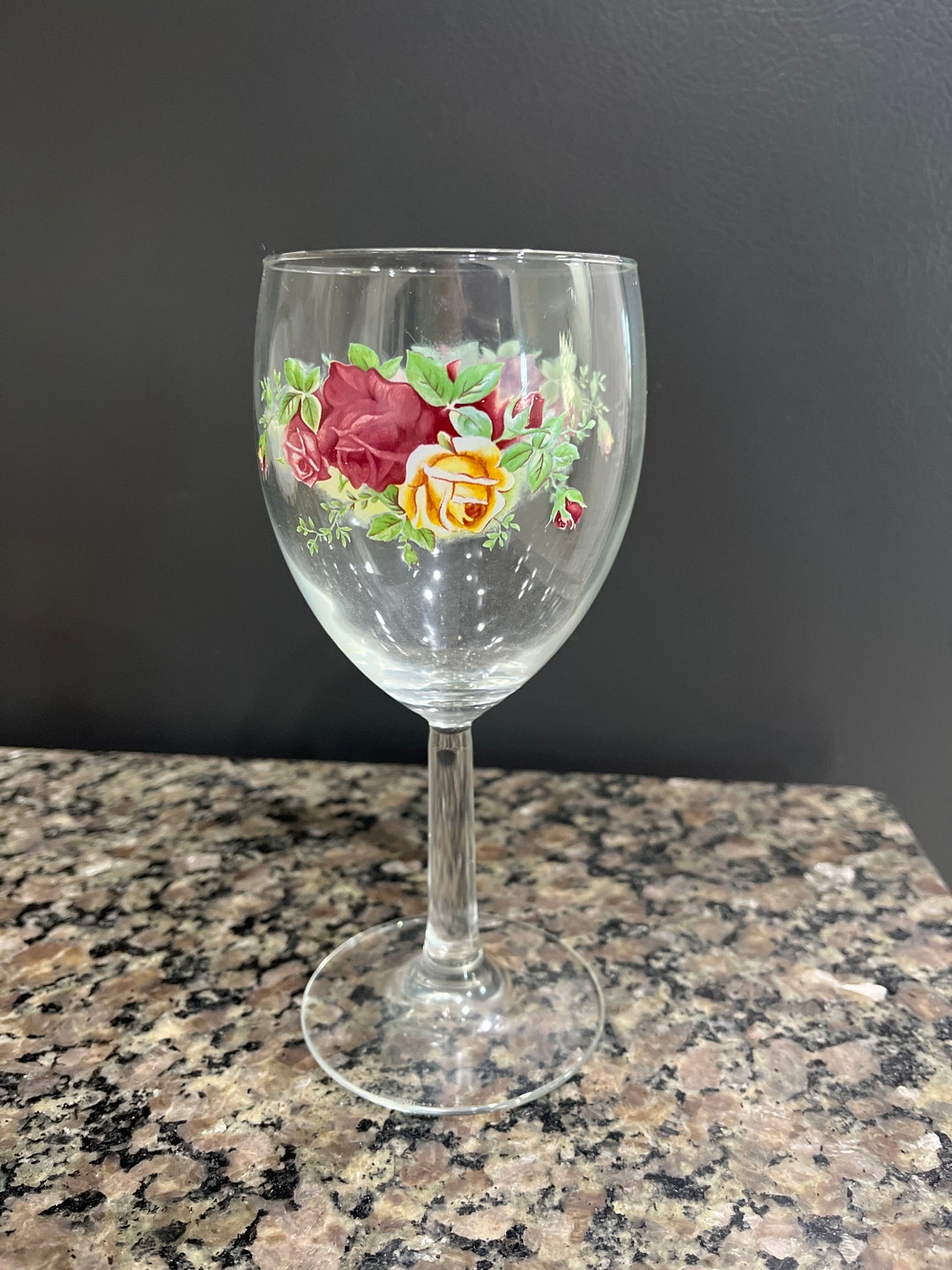 Royal Albert Old Country Roses Wine Glassgoblet Etsy
