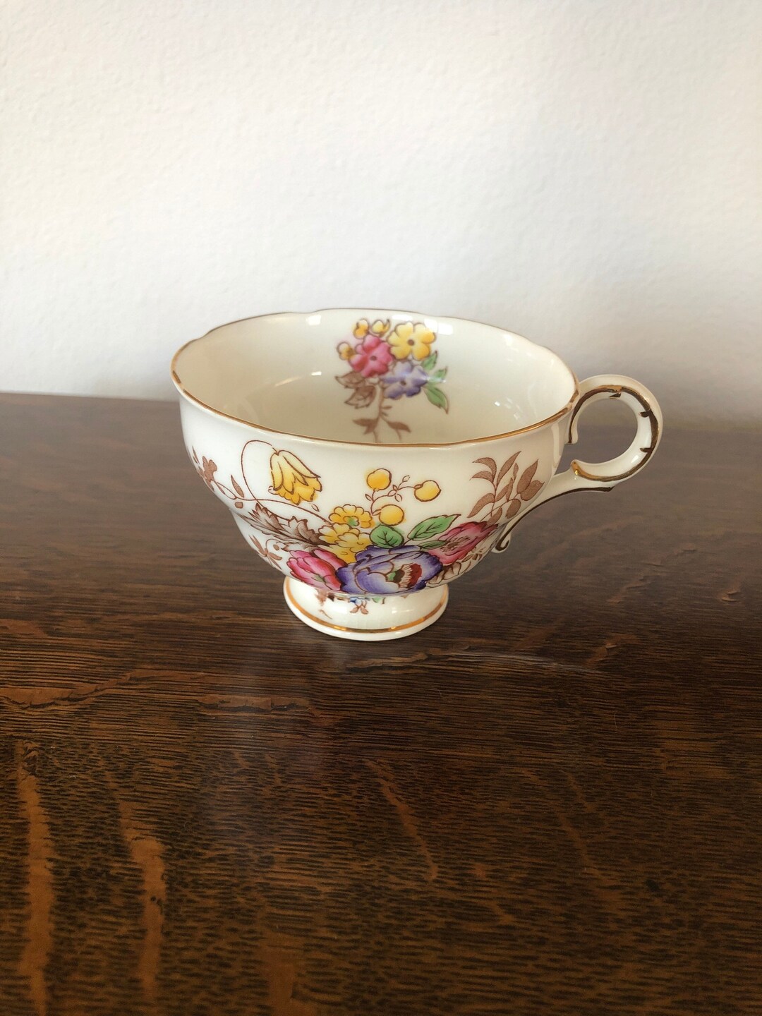 Vintage Melba Bone China Tea Cup: 1930s Floral Gold Embossed, Made in ...
