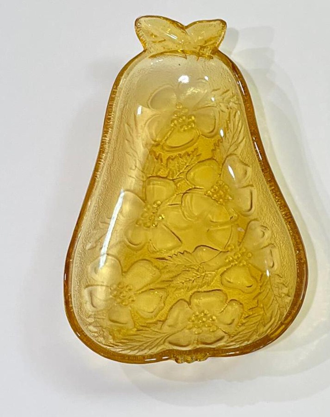 Vintage Hazel Atlas Amber Glass Pear Shaped Glass Dish - Etsy