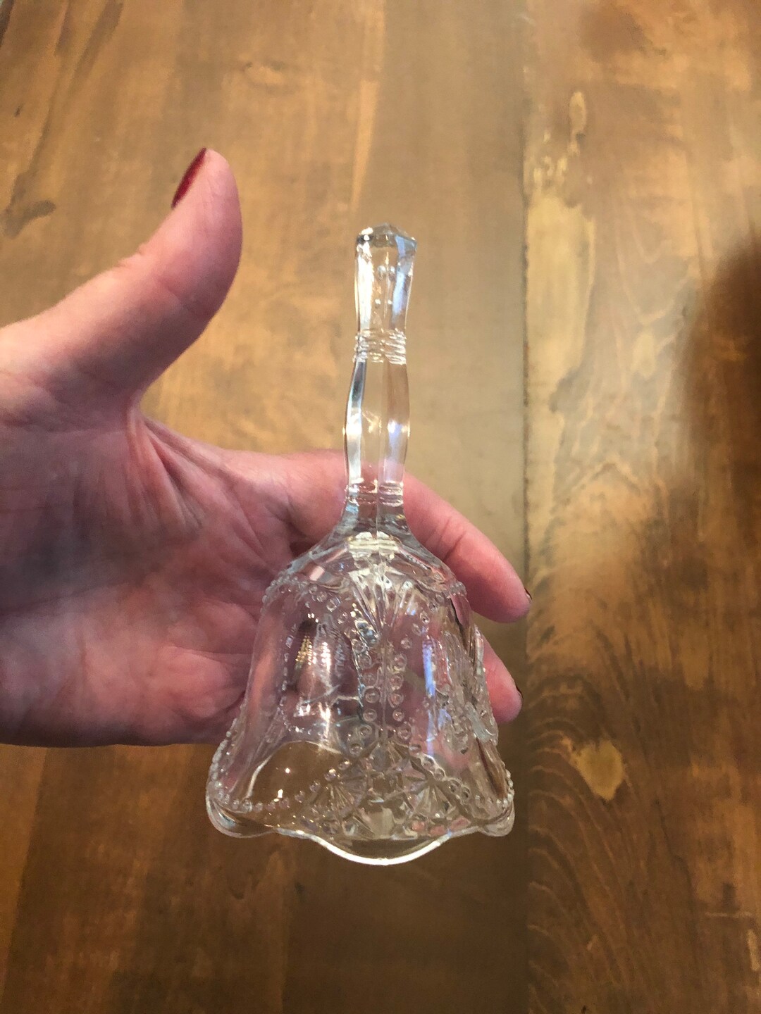 Lead Crystal Bell, Vintage Glass Bell, Dove , Bird of Peace Crystal ...