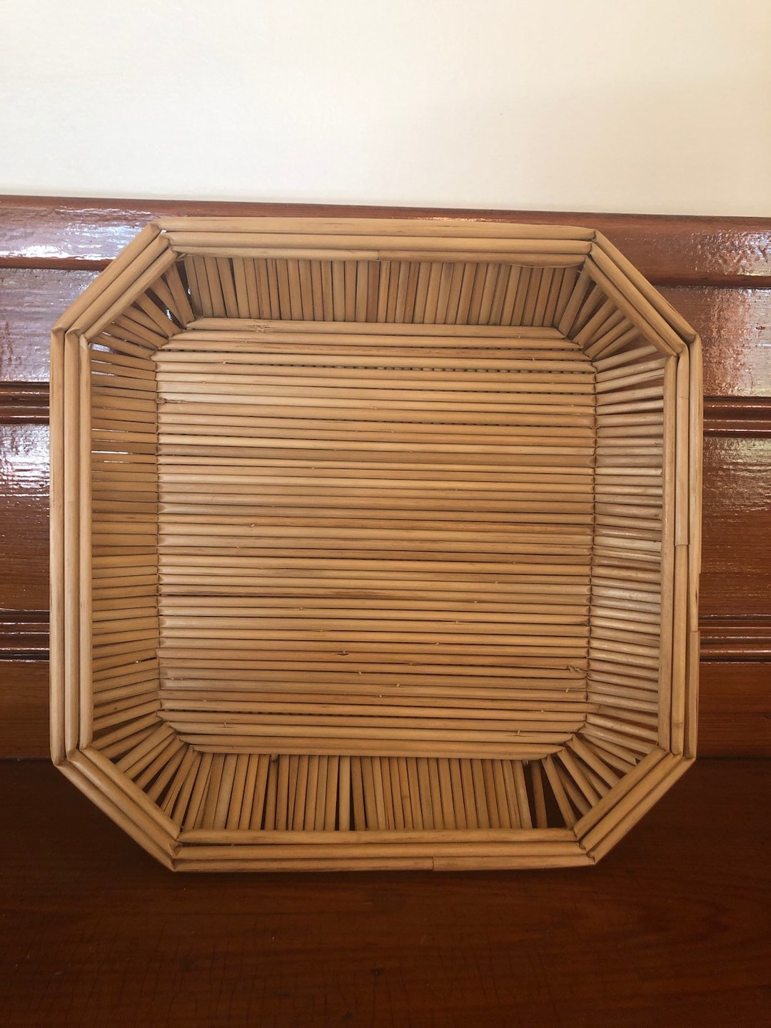 Octagon Stick Basket Vintage Bread Basket - Etsy UK
