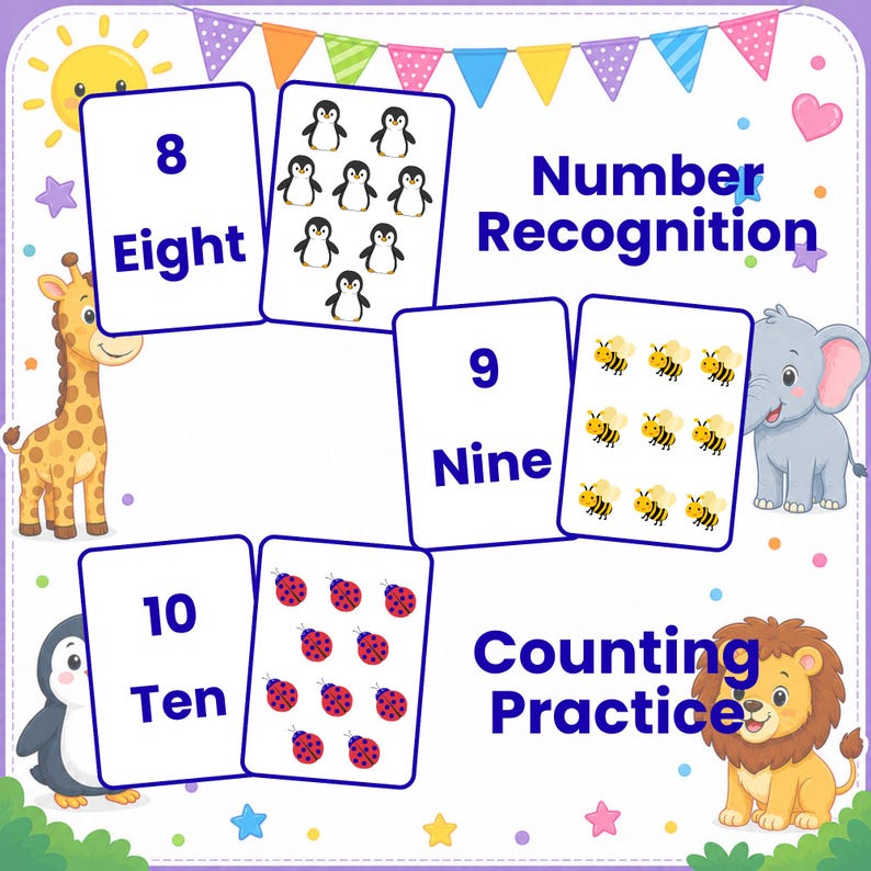 36 Alphabets & Numbers Flash Cards Bundle | PDF Printable Preschool ...
